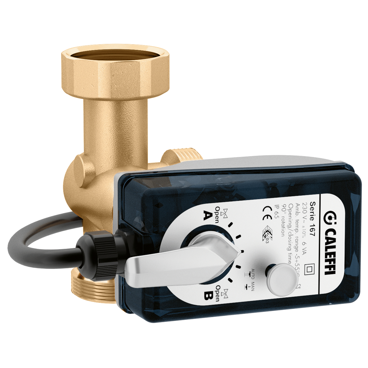 Vanne à trois voies du secteur (équi pourcentage/commande linéaire) et ...