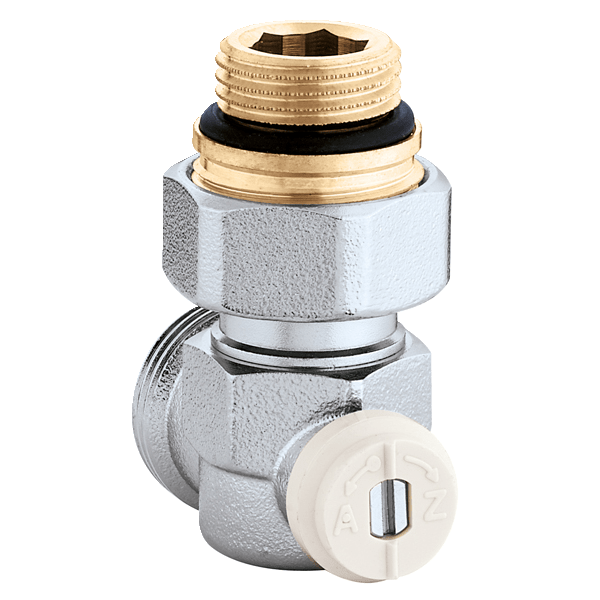 Single valve for panel radiators with built-in thermostatic valve unit ...