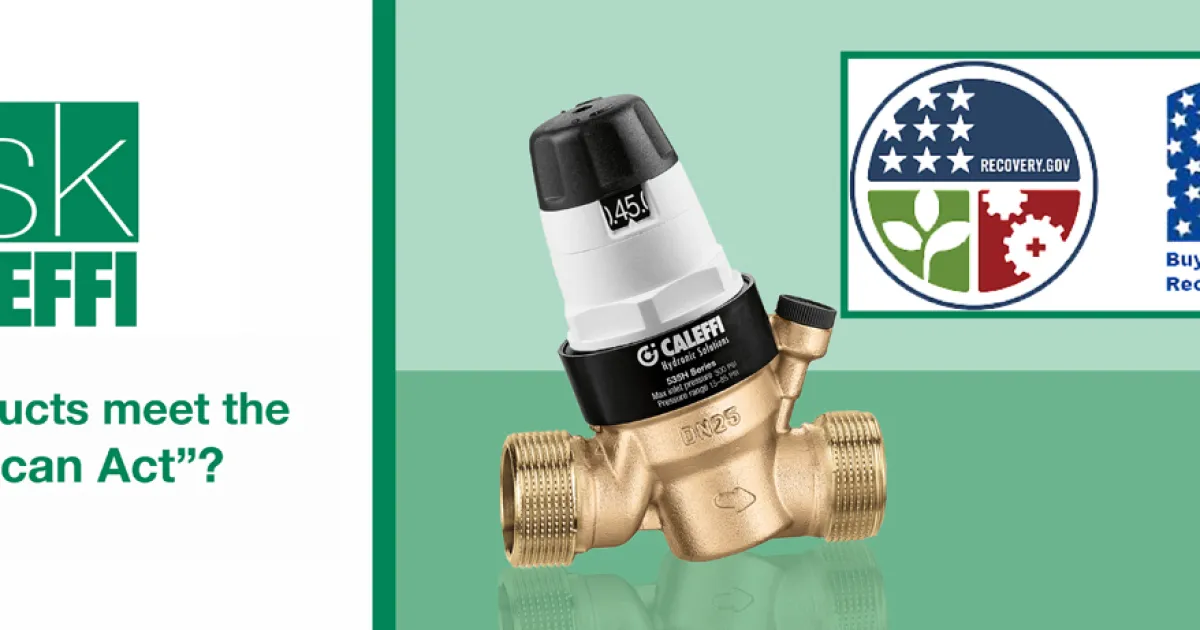 Do Caleffi products meet the "Buy American Act"? | Caleffi S.p.a.