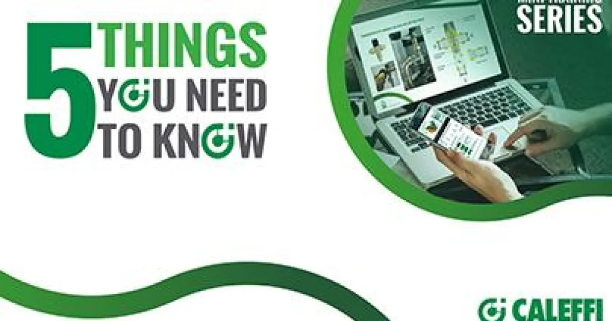 Five Things You Need To Know About The “5 Things” | Caleffi S.p.a.