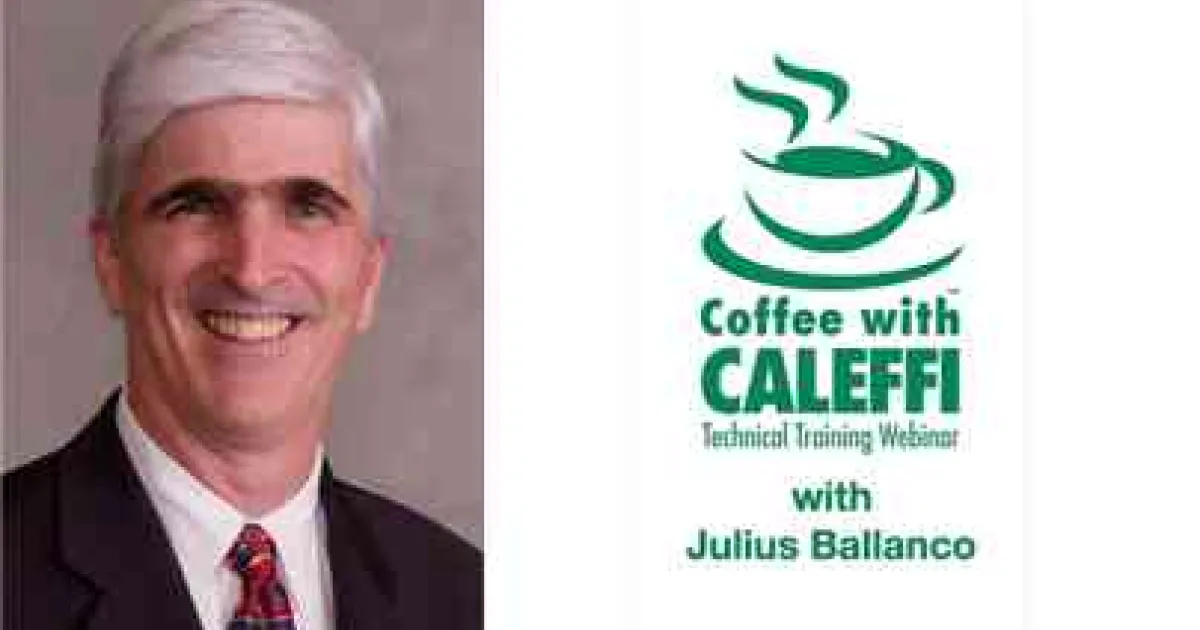 Plumbing Expert Julius Ballanco Returns to Webinar Series | Caleffi S.p.a.