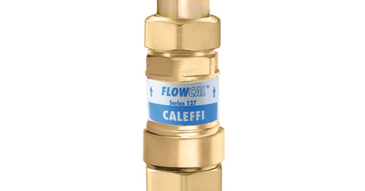 FlowCal™ PEX, Compact automatic recirculation balancing valves ...