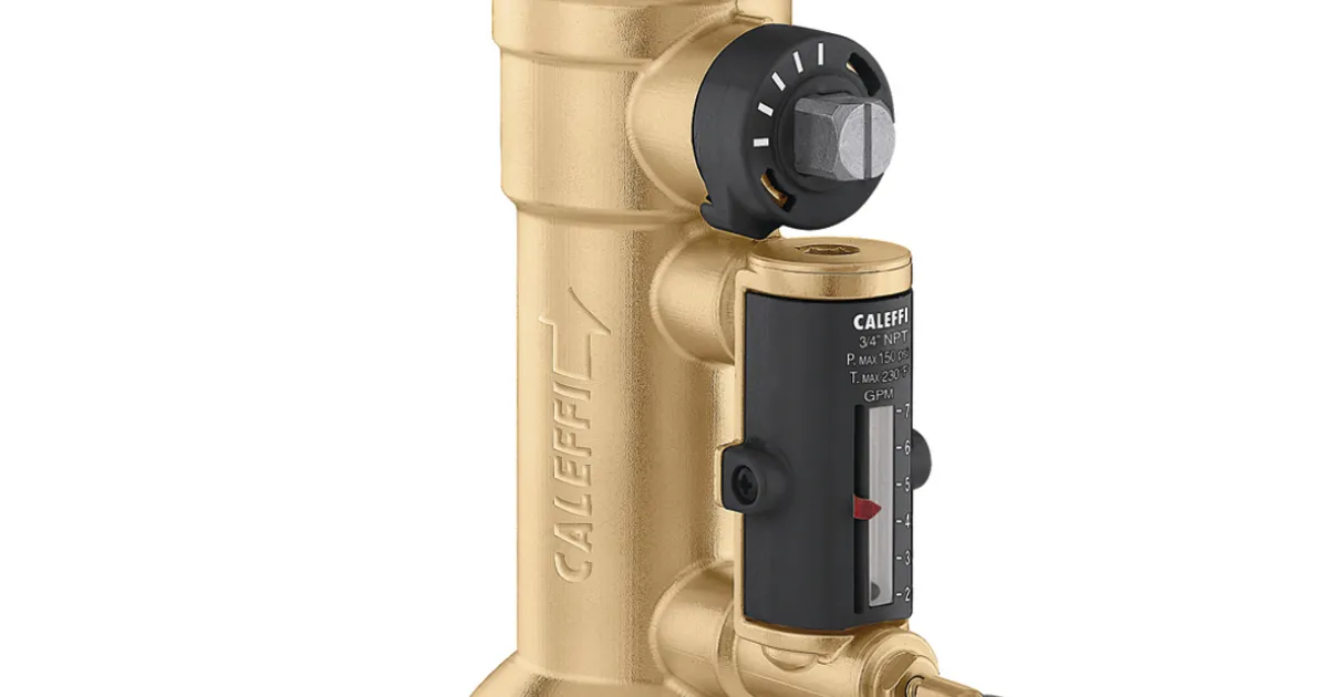 Quicksetter™, Balancing valve with flow meter (FNPT) | Caleffi S.p.a.