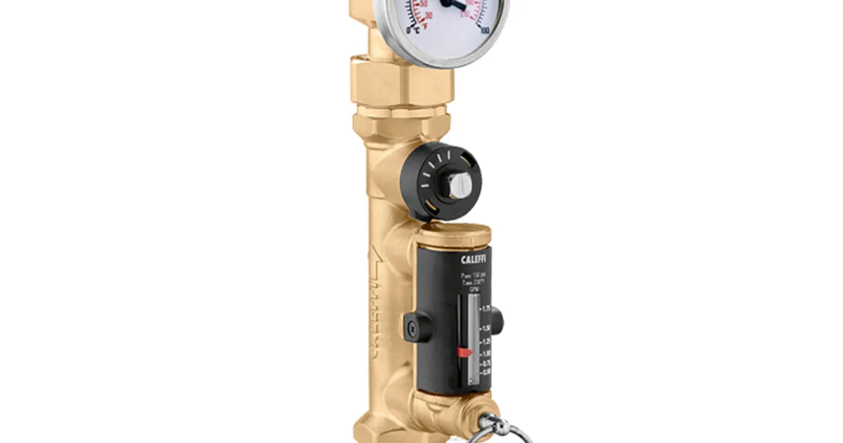 Quicksetter+™, Balancing valve with temperature gauge (press) | Caleffi ...
