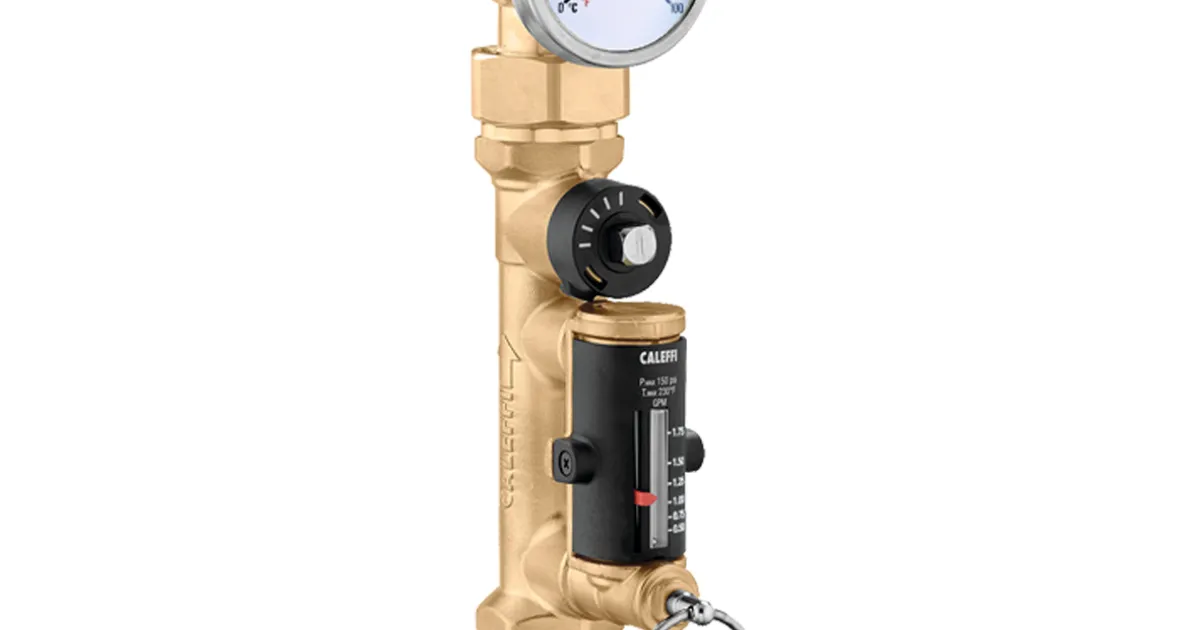 Quicksetter+™, Balancing valve with temperature gauge (sweat) | Caleffi ...