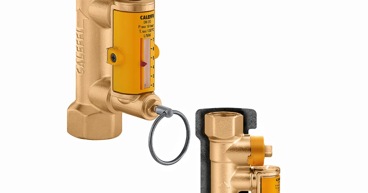 Balancing valve with flow meter, for solar thermal systems. | Caleffi S ...