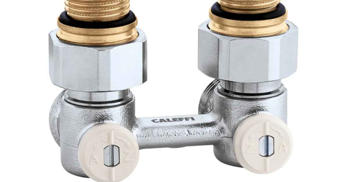 Valve for panel radiators (2-pipe angled version) | Caleffi S.p.a.