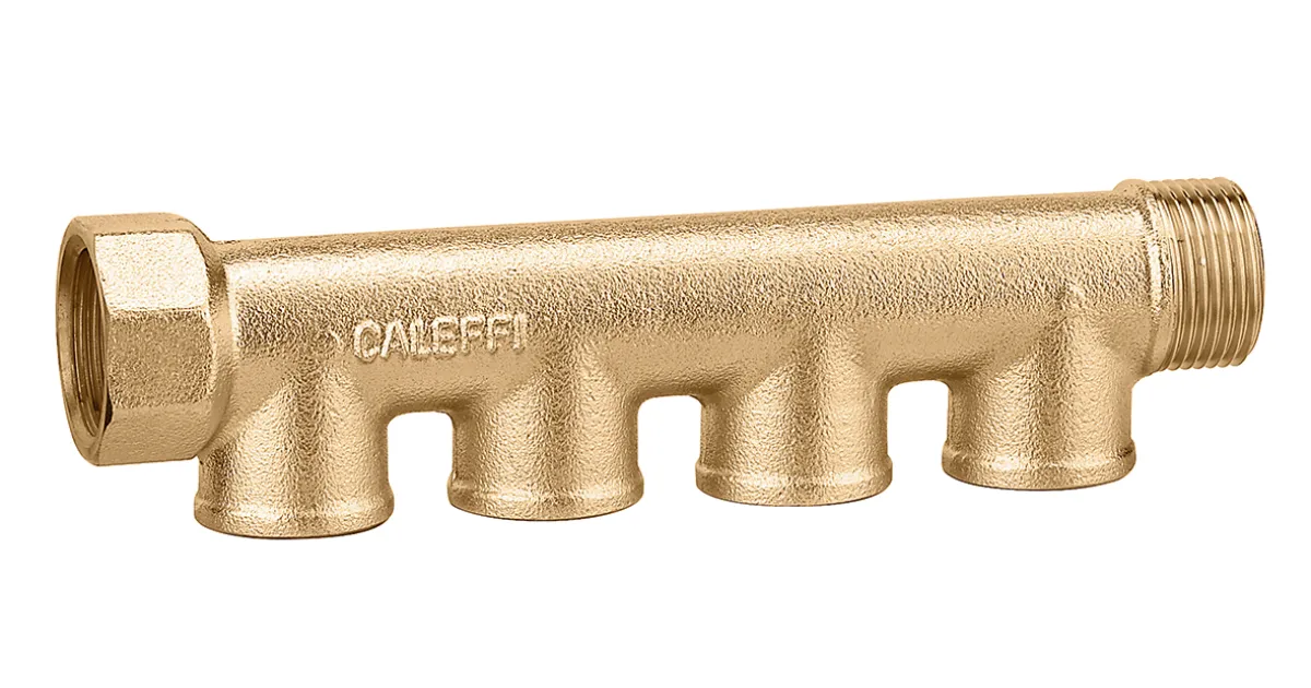 Collettore componibile semplice con derivazioni femmina | Caleffi