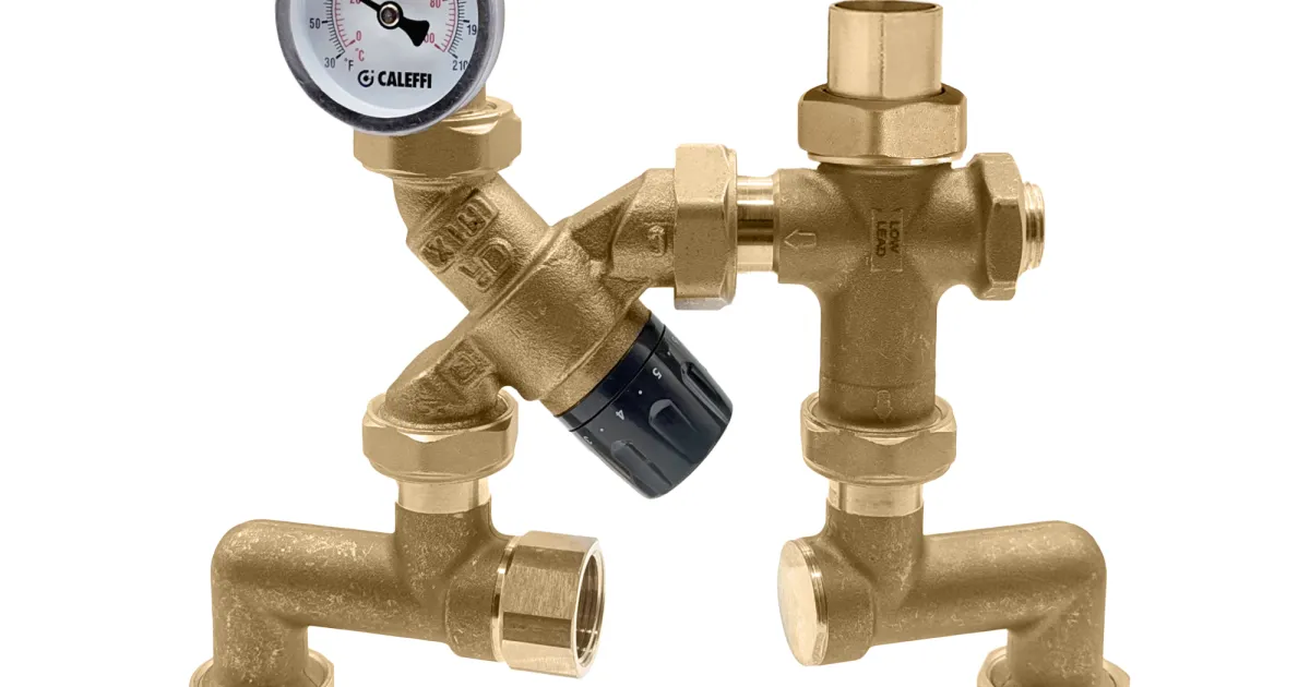 TankMixer™ Compact, Thermostatic mixing valve kit for space limited ...