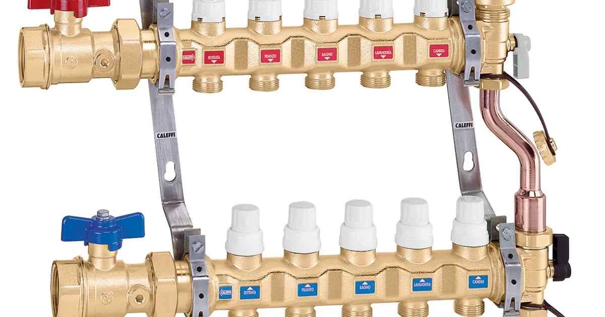 Collettori di distribuzione riscaldamento premontato 6bar x3 3/4”M ...