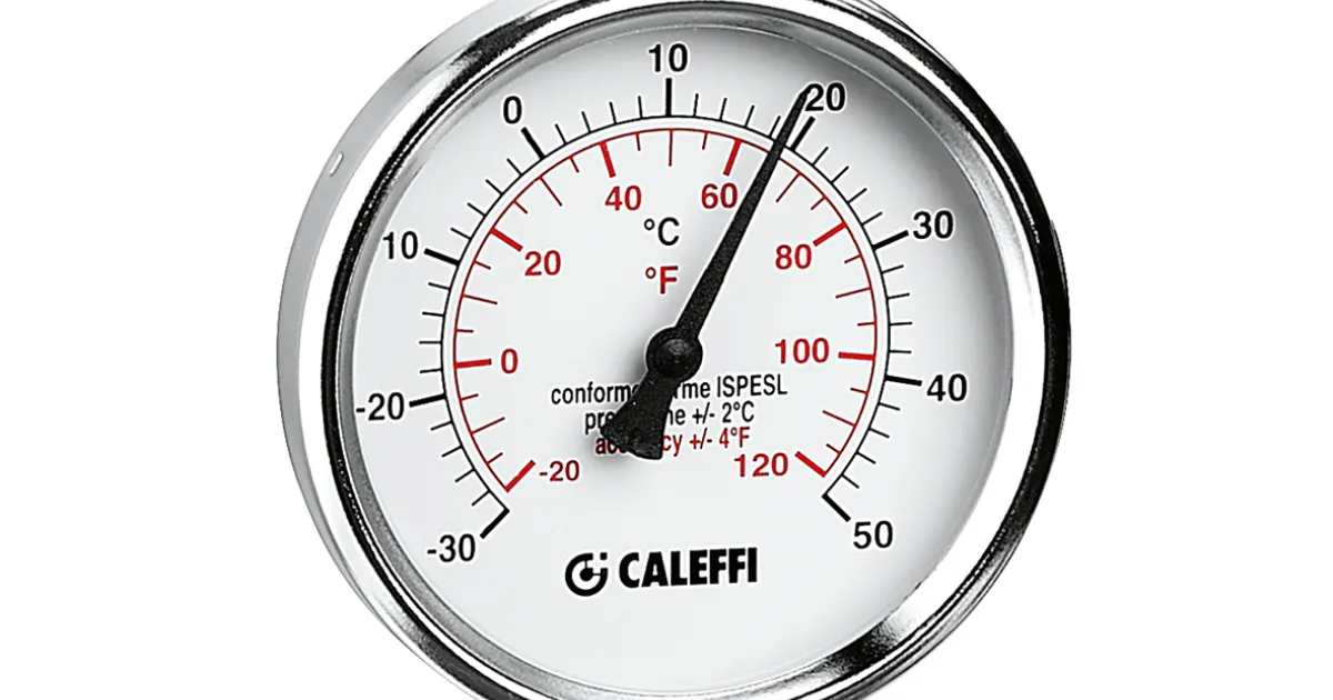 Termômetro para sistemas de arrefecimento. | Caleffi S.p.a.