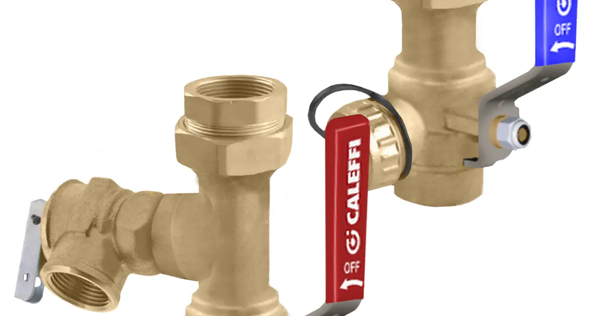 Tankless water heater service valve kit | Caleffi S.p.a.