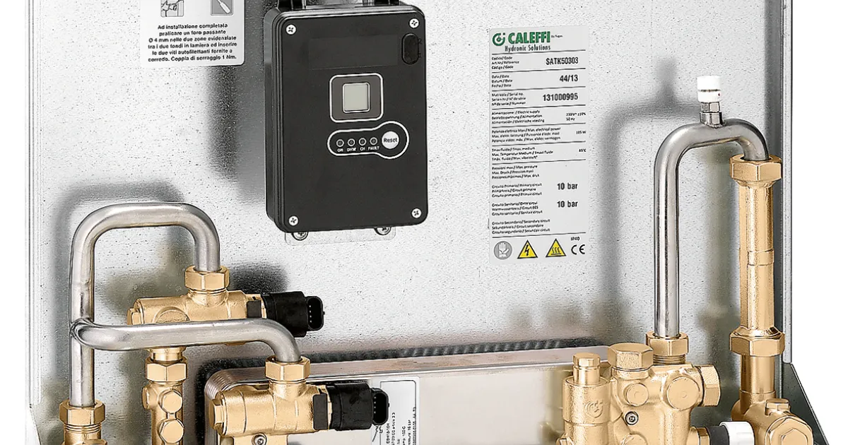 Electronic recessed HIU for high temperature heating system. | Caleffi ...